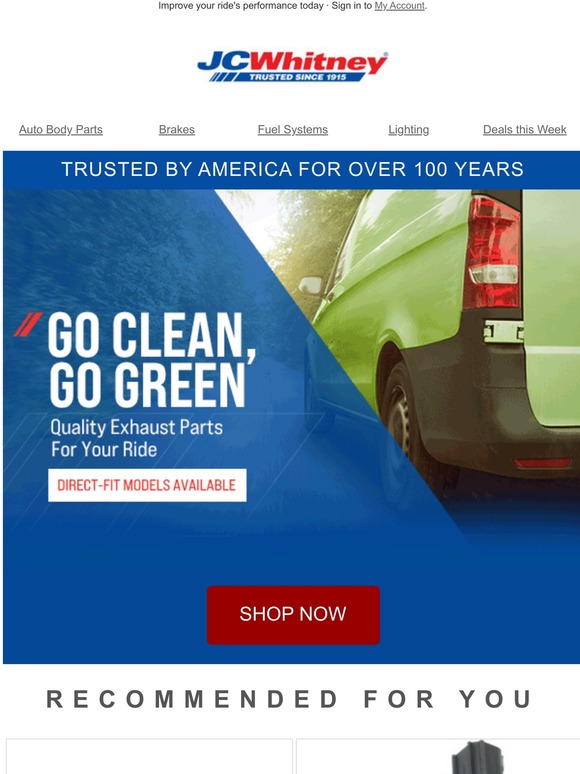 JC Whitney: Low prices on mufflers and other exhaust components this ...