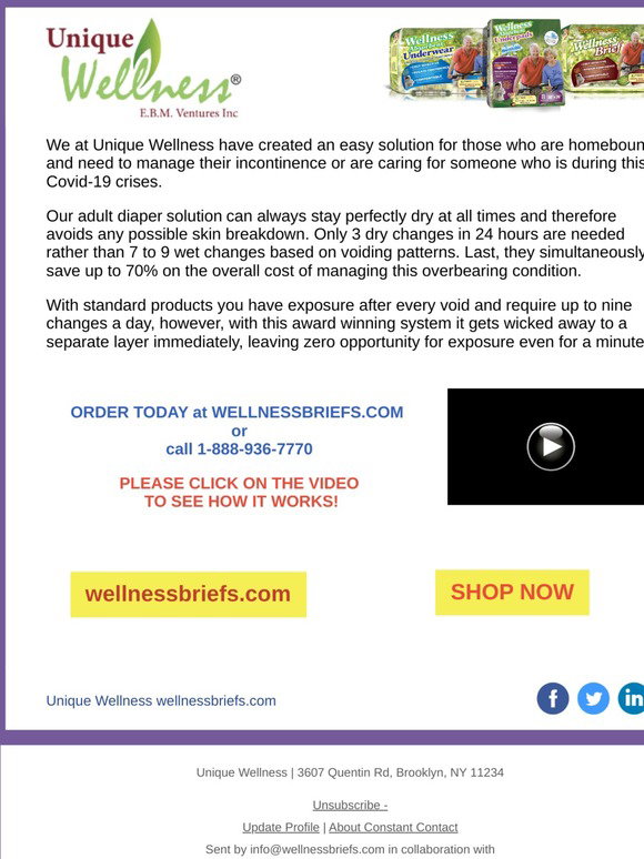 Unique Wellness: Unique Wellness Adult Diapers are the Perfect Solution ...