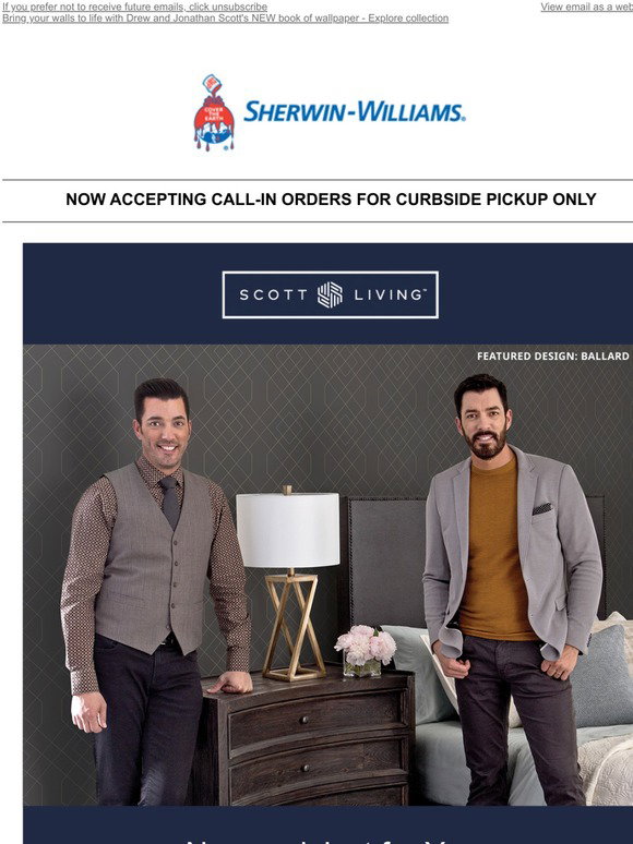 Sherwin-Williams: Drew & Jonathan Scott’s NEW Wallpaper Book is Here ...