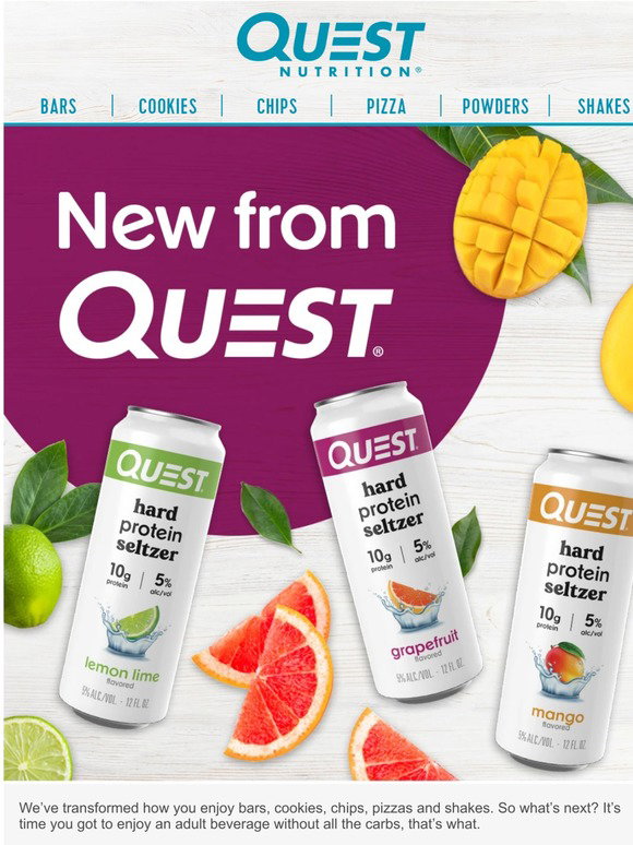 Quest Nutrition: Drink up, it’s Quest Hard Protein Seltzer! | Milled