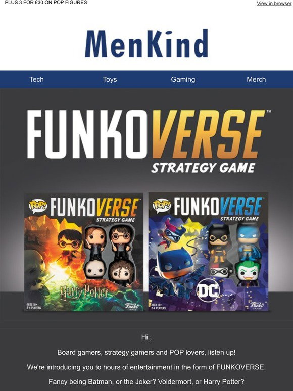 Menkind: Introducing Funkoverse - Strategy Board Game | Milled