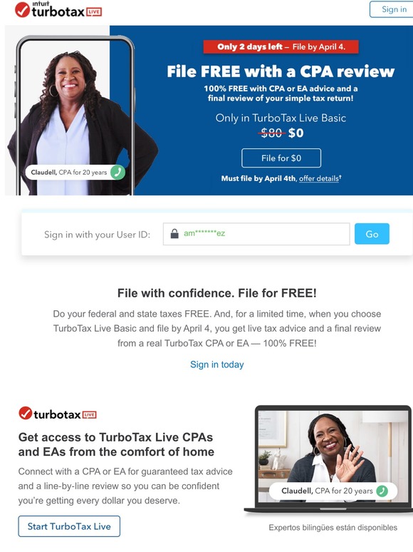 Intuit: 2 days left! Get 100% off. File today. | Milled