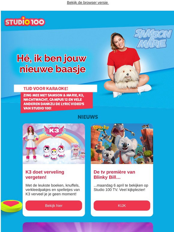 Studio 100: K3 doet verveling vergeten met de leukste boeken, knuffels ...