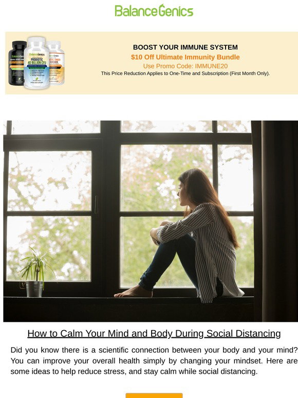 BalanceGenics: How to Calm Your Mind and Body During Social Distancing ...