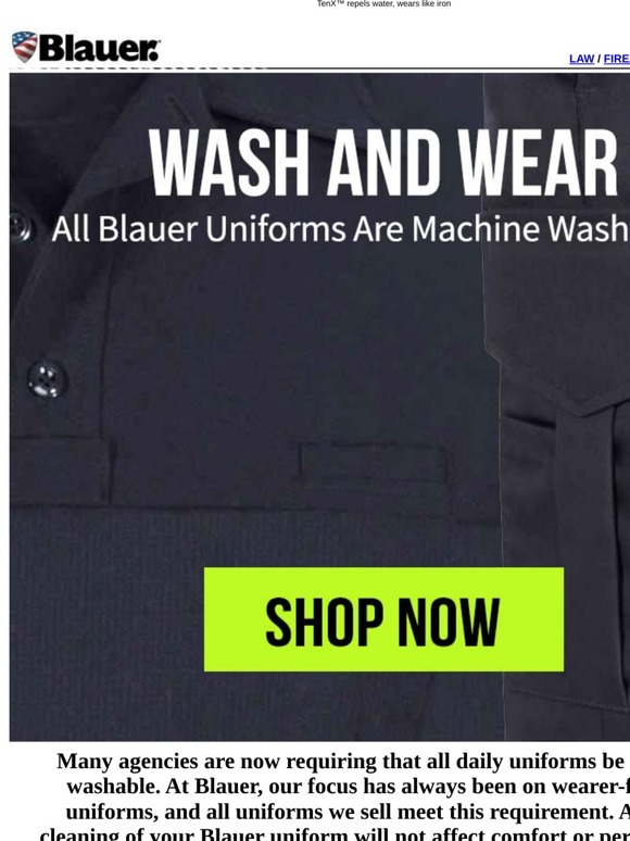 Blauer: All Blauer Uniforms are Wash and Wear | Milled