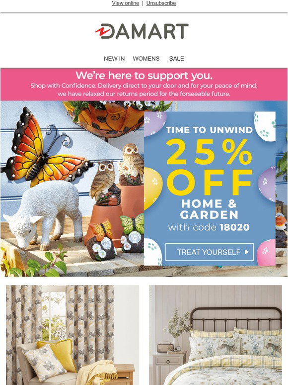 Damart: Get 25% Off All Home and Garden | Milled