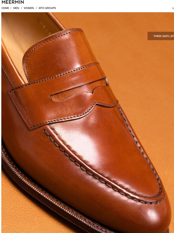 Meermin Shoes: The Cognac Shell Penny Loafer — (Three Days Left) | Milled