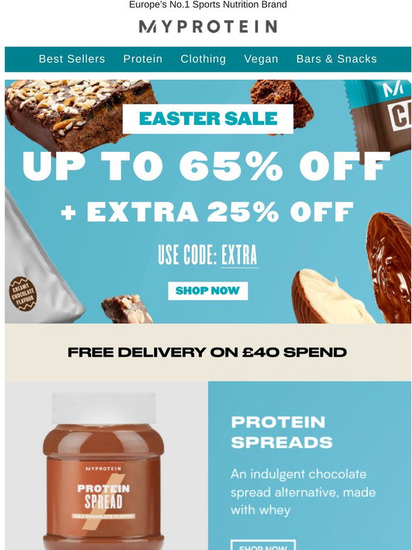 Myprotein: Easter Sale continues... with extra discounts! 🍫 | Milled