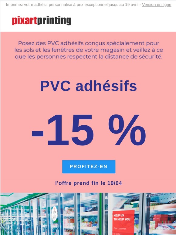 Pixartprinting: -15 % sur les PVC adhésifs : informez et protégez | Milled