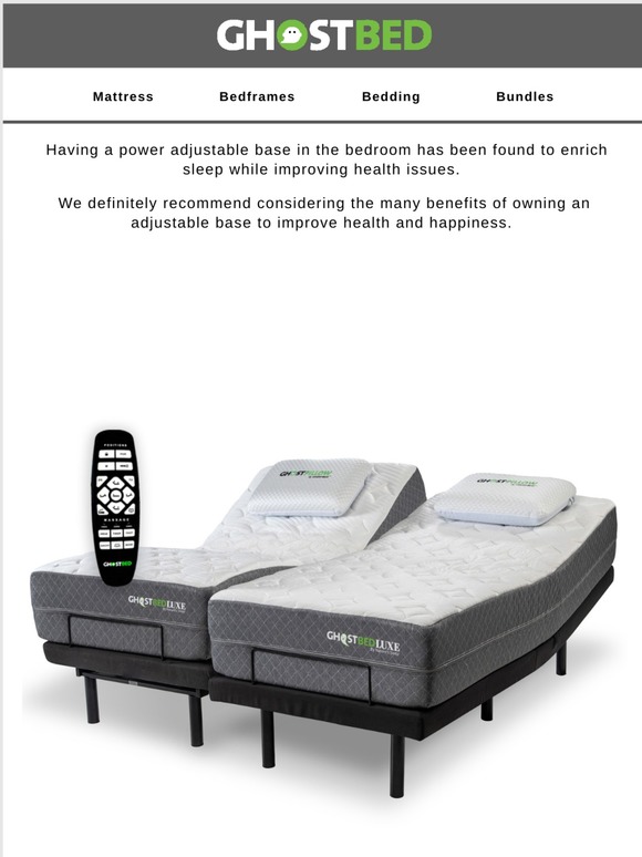 GhostBed: 12 Health Benefits of an Adjustable Base | Milled
