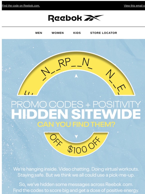 Reebok: Can You Find the Hidden Messages (And Promo Codes)? | Milled