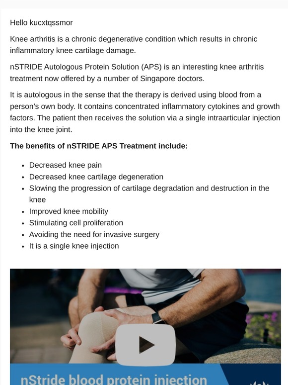 Regenerix Gold: What is the nStride autologous protein injection, and ...