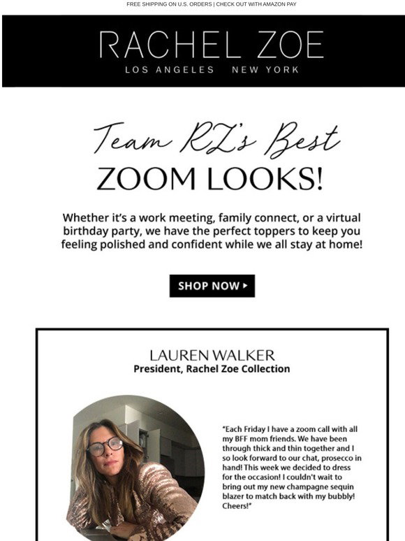 Rachel Zoe Collection: RZ Staff Tips For The Best Zoom Looks | Milled