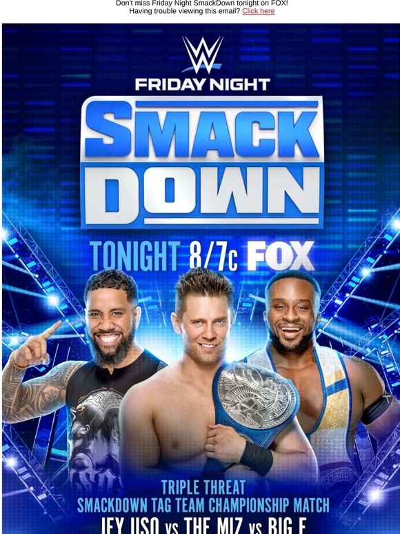 WWE Shop: Triple Threat Match for the SmackDown Tag Team Championship ...