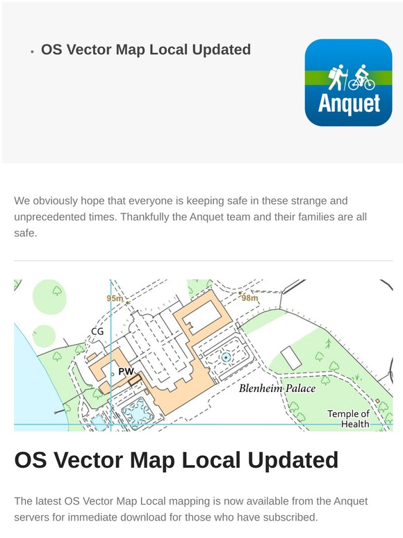 Anquet Maps: New Ordnance Survey Vector Map Local mapping | Milled