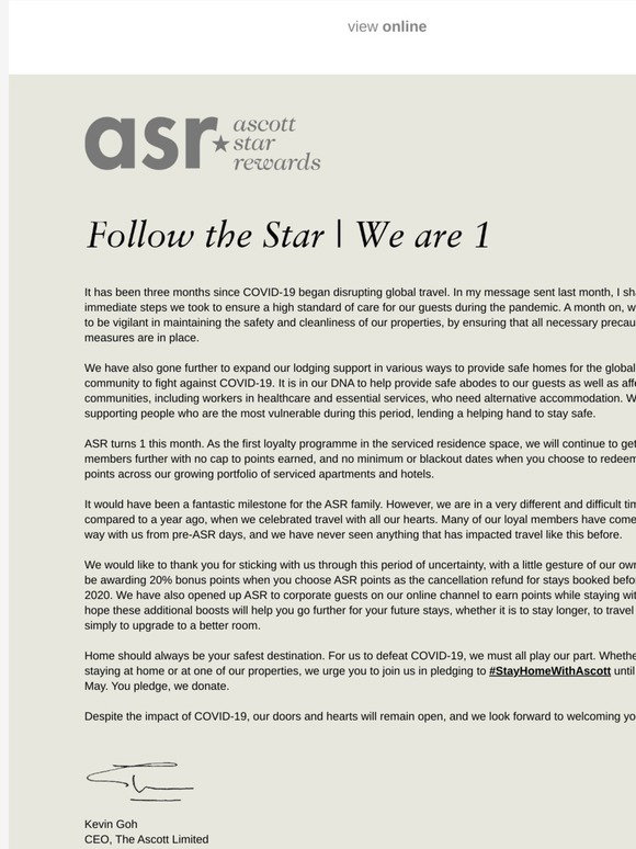 Citadines: A message from our CEO – ASR turns 1 | Milled