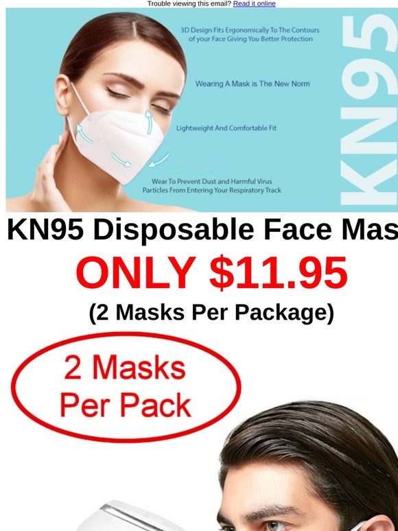 HD Accessory: FULLY STOCKED! KN95 Disposable Face Mask | Milled