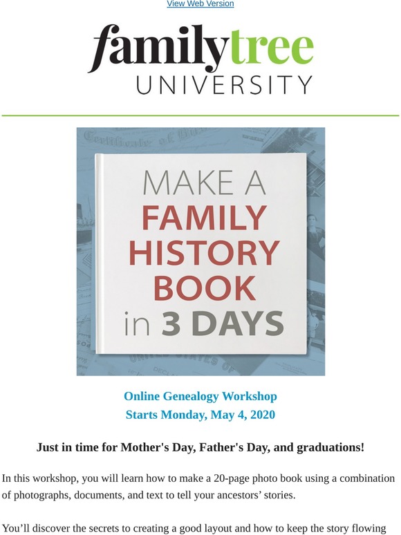 Family Tree Magazine: Make a Family History Book in 3 Days | Milled