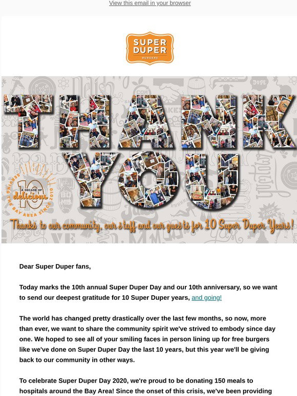Super Duper: Super Duper Day 2020 - Thank you for 10 years! | Milled