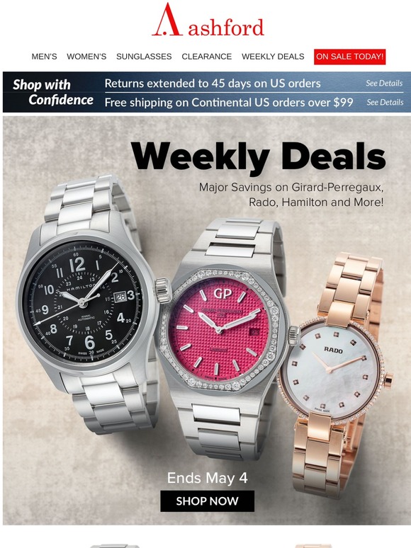 Ashford: Major Savings On All New WEEKLY DEALS! | Milled