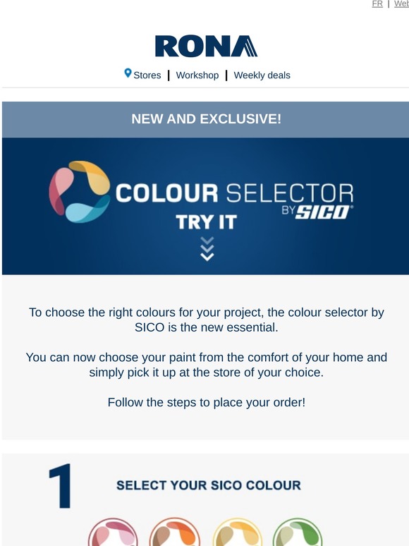 RONA: You can now choose the perfect colour ONLINE! | Milled