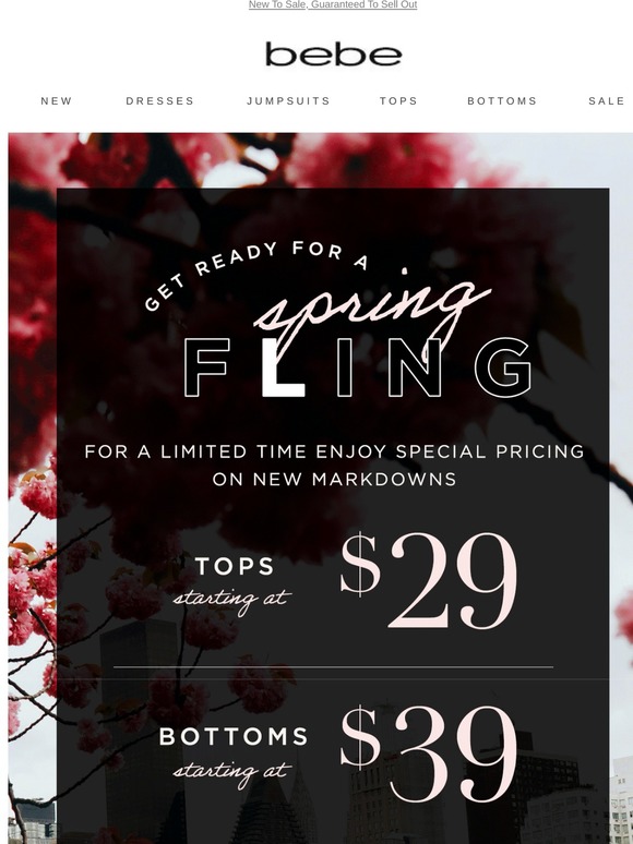 Bebe: As low as $29 | Shop the Spring Fling Sale 💞 | Milled