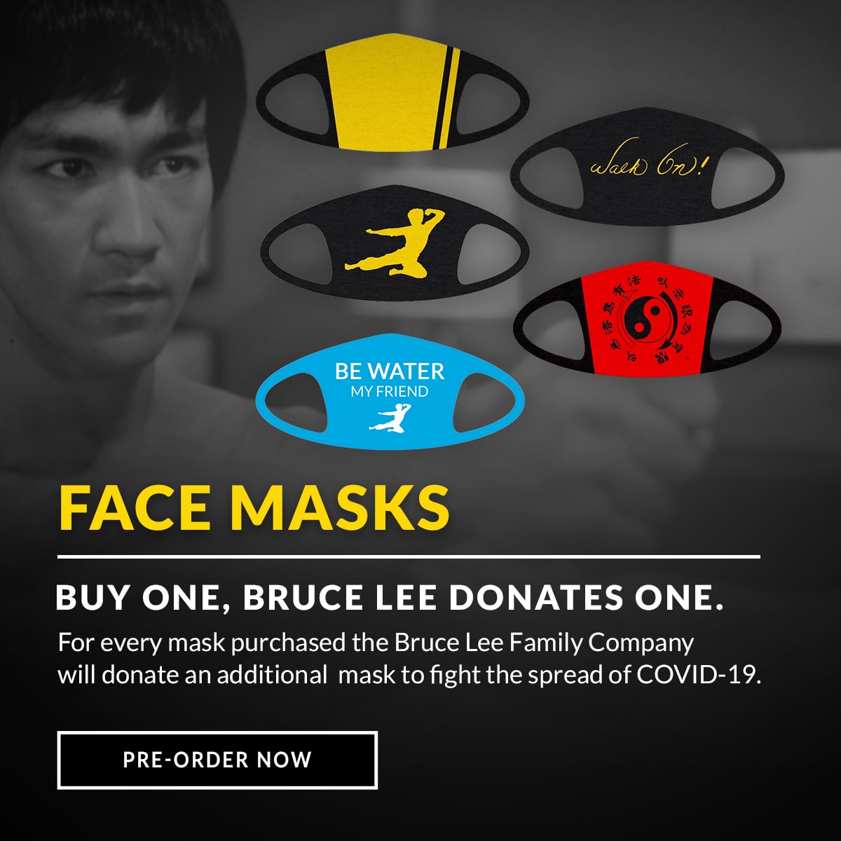 Bruce Lee Official Store: 😷 Buy a Face Mask, Bruce Lee Donates One | Milled