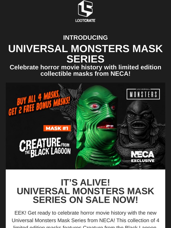 Loot Crate: 🧛It’s alive! Introducing the Universal Monsters Mask Series ...