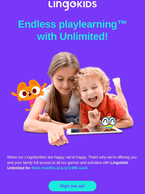 Lingokids: 3 months, 0.99€ each = unlimited access! | Milled