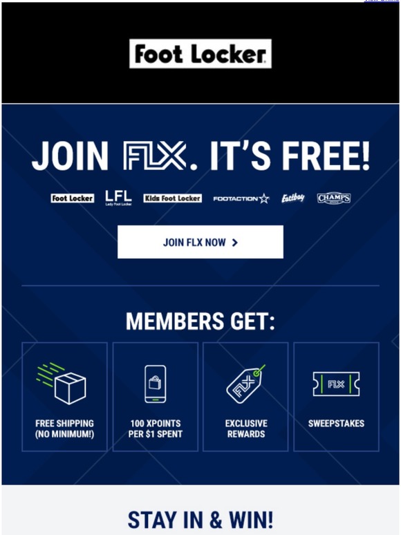 Foot Locker: Join FLX today for free shipping, rewards, and more! | Milled