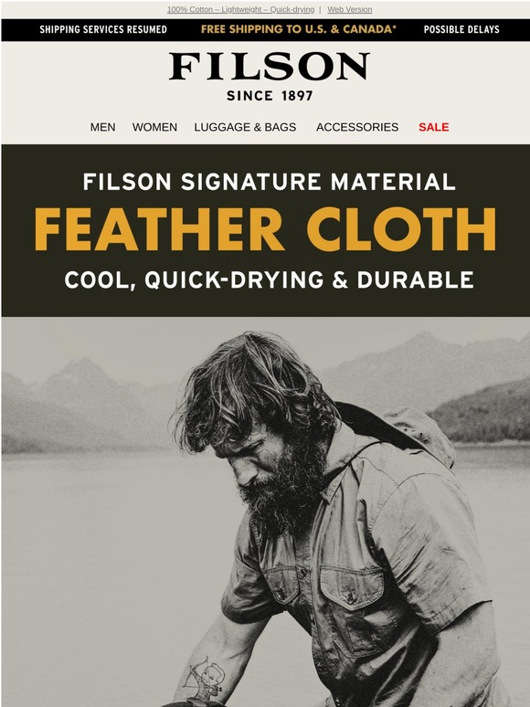 Filson: Signature Feather Cloth Shirts | Milled