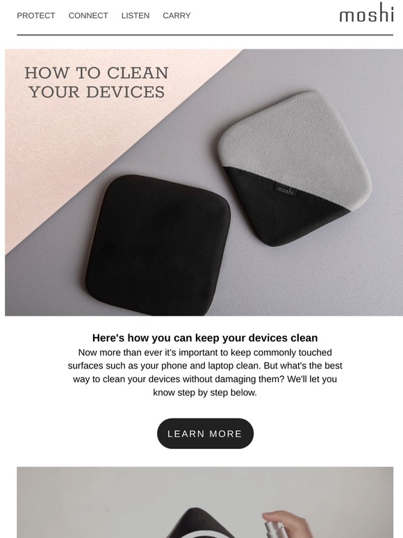 Moshi: Keep your devices clean and germ-free | Milled