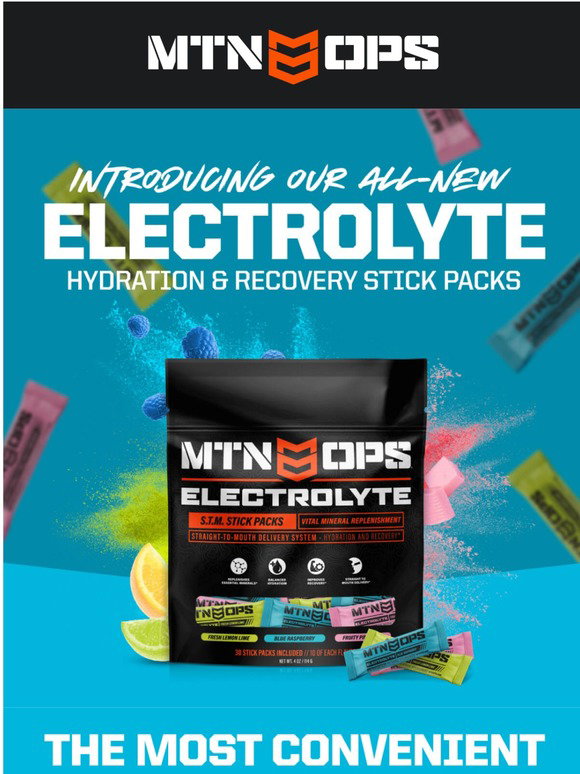 MTN OPS: Now Available >> ELECTROLYTES STM Stick Packs [Rehydrate ...