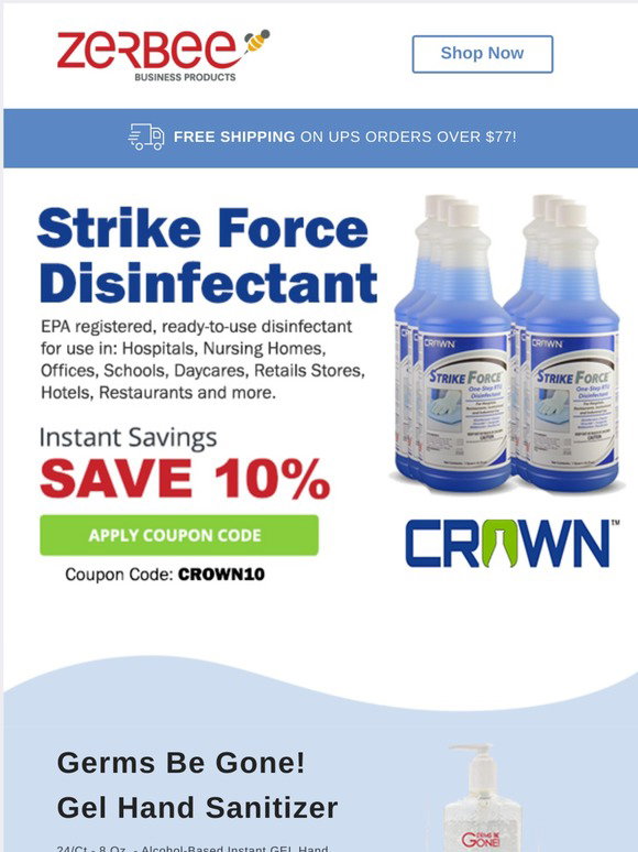 Zerbee: Disinfectant Spray For Your Workplace | Milled