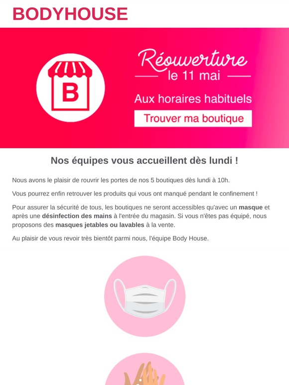 Body House: Les magasins Body House rouvrent leurs portes 🙌 | Milled