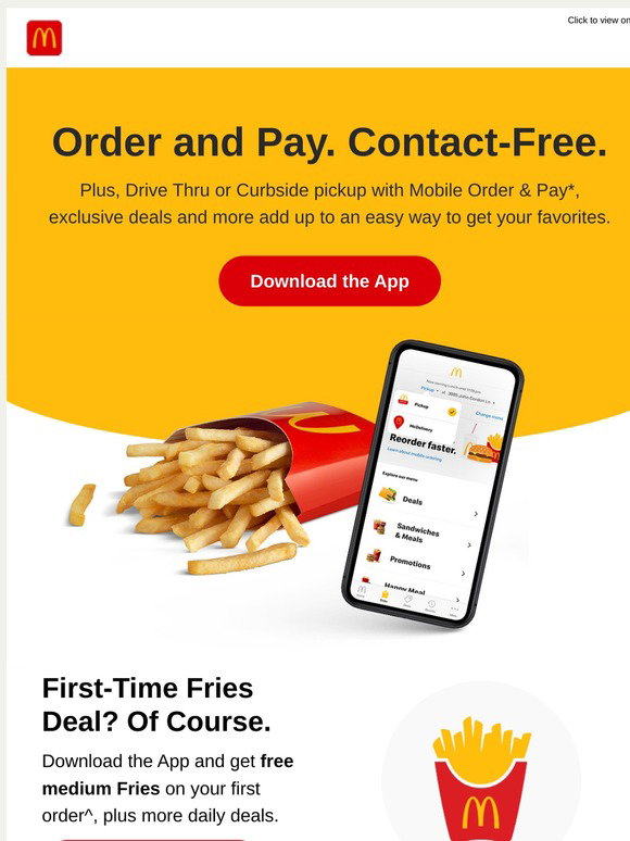McDonald's: FREE medium Fries. In the App. Of course. | Milled