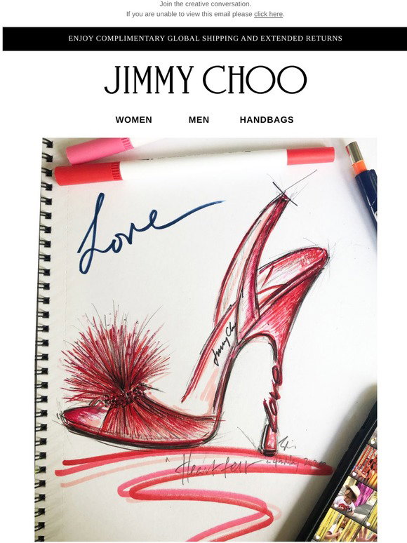 JIMMY CHOO: Choo Sketch Of The Week | Love | Milled