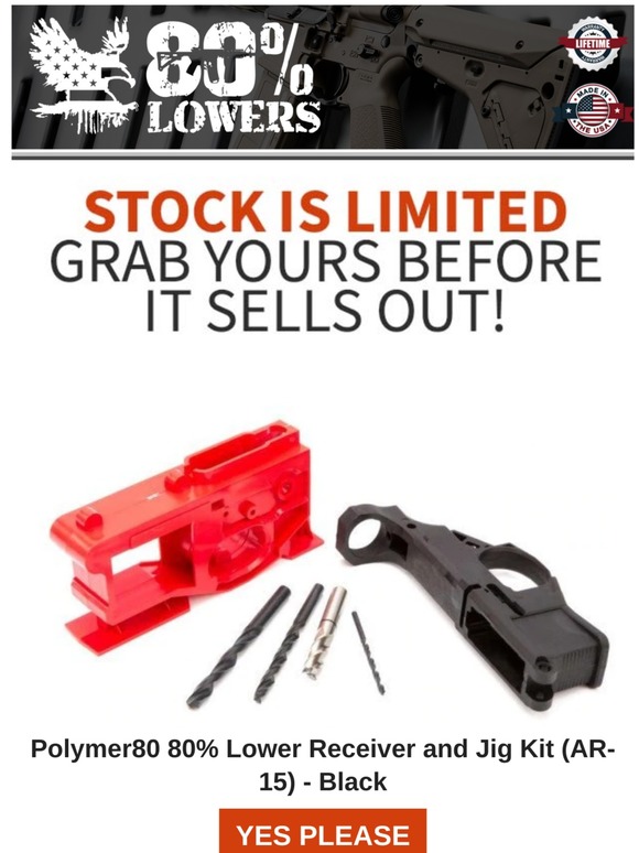 80% Lowers: Polymer80 80% Lower Receiver and Jig Kit (AR-15) - Black ...