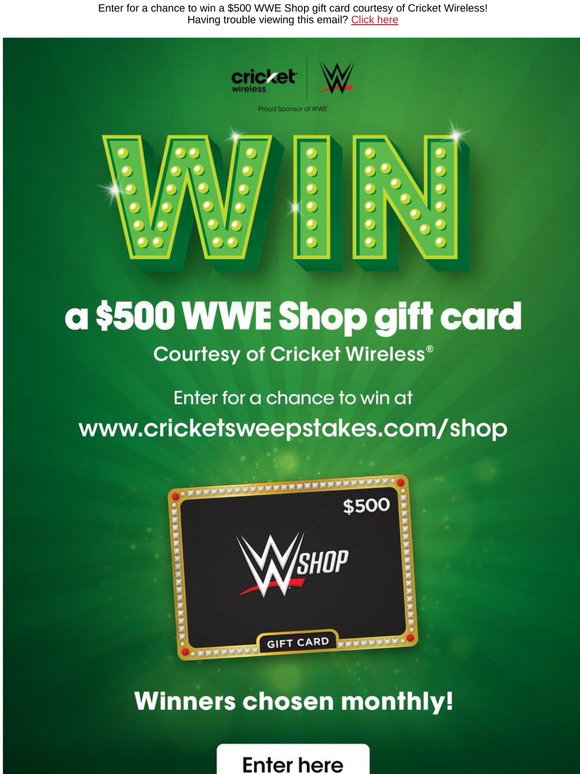 WWE Shop: Enter for a chance to win a $500 WWE Shop gift card! | Milled