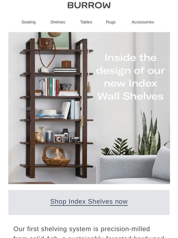 Burrow: Everything you need to know about our new Index shelves | Milled