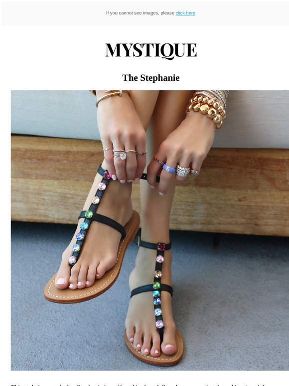 Mystique Sandals: The Stephanie - Style 1 | Milled