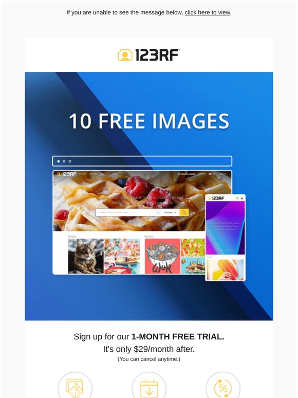 123RF: ⬇️ FREE - Download 10 images of your choice from 123RF ️ | Milled