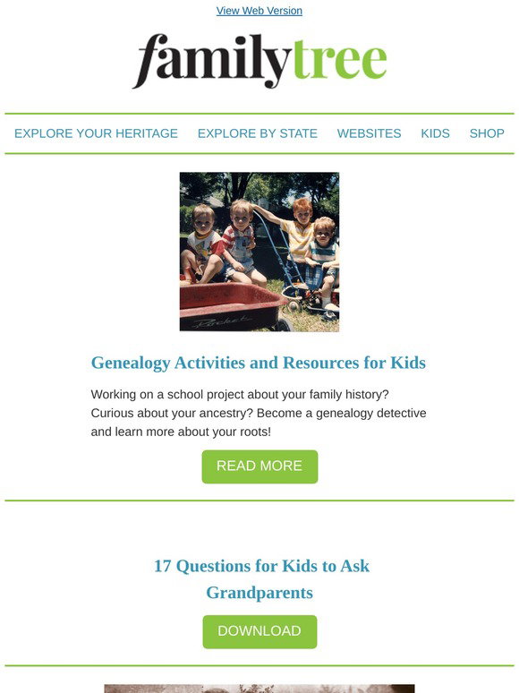 Family Tree Magazine: Genealogy Activities and Resources for Kids | Milled