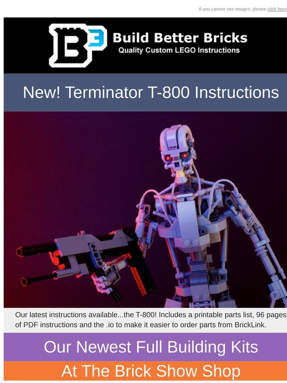 Build Better Bricks: New Instructions - LEGO T-800 Terminator Now ...