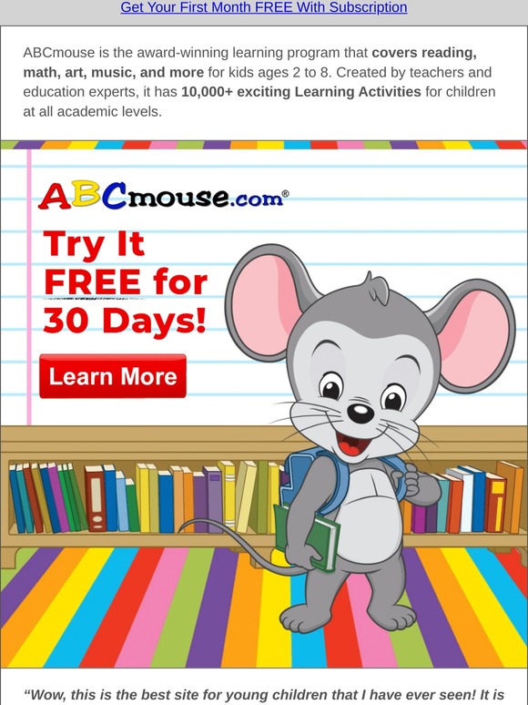 ABCmouse: Special Offer: Get 30 Days Free | Milled