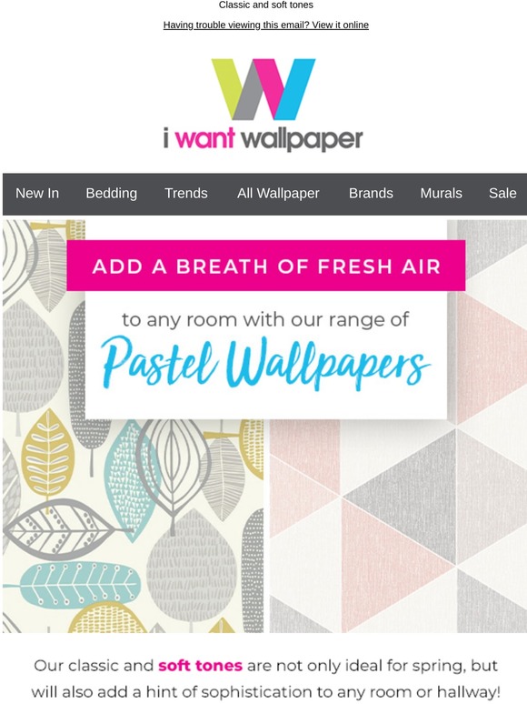 I Want Wallpaper: Controversial but on trend | Pastel wallpapers | Milled