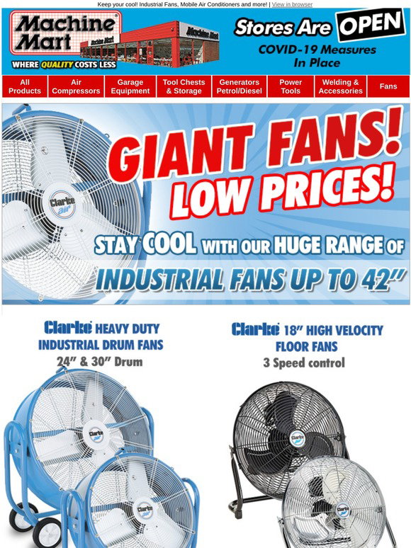 Machine Mart: Shop Fans Now and Stay Cool This Summer | Milled