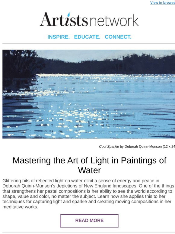 Artists Network: How to capture light when painting water! | Milled