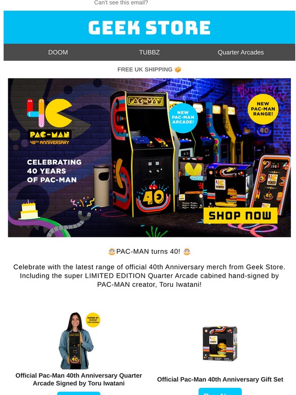 Geek Store: Happy 40th Anniversary PAC-MAN! Shop the NEW range! | Milled