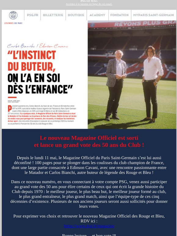 PSG Boutique: Le nouveau Magazine Officiel est disponible ! | Milled